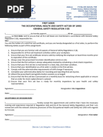 First Aider Appointment OSHAct | PDF