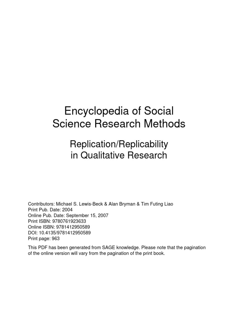 Replication-Replicability in Qualitative Research | Download Free PDF ...
