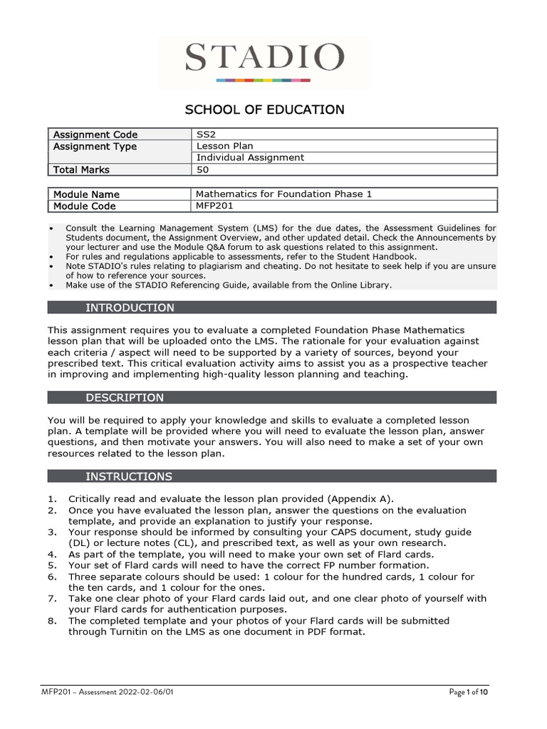 Evaluating Foundation Phase Lesson Plan | PDF | Lesson Plan | Learning
