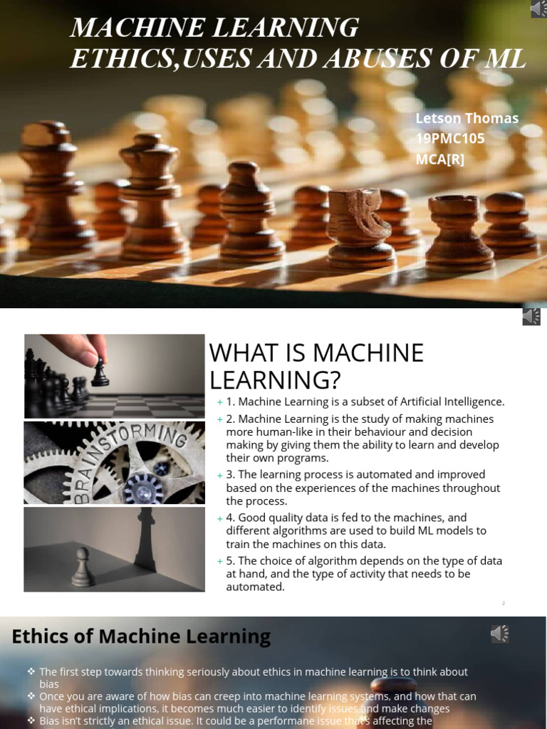 Ethics, Uses and Abuses of ML | PDF | Machine Learning | Pattern ...