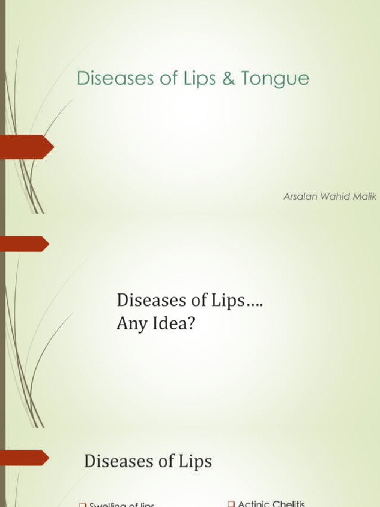 6 Disease of Lips and Tongue | PDF