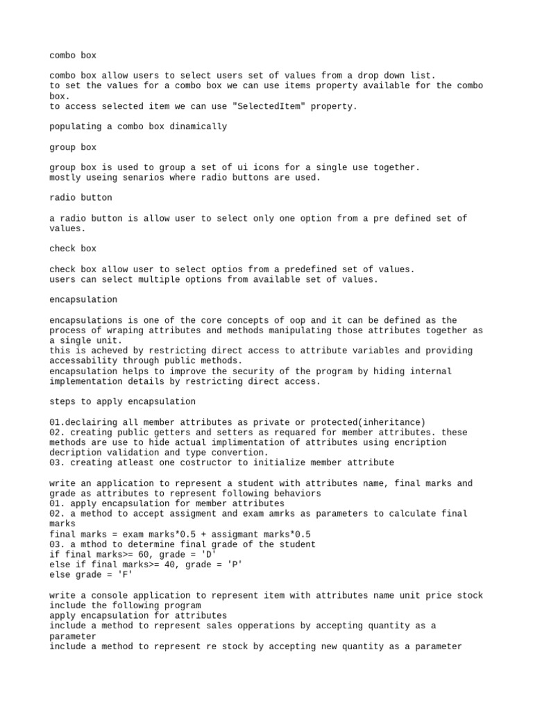 gui note 01 | Download Free PDF | Method (Computer Programming ...