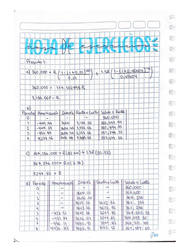 Hoja de ejercicios sem 12 | PDF