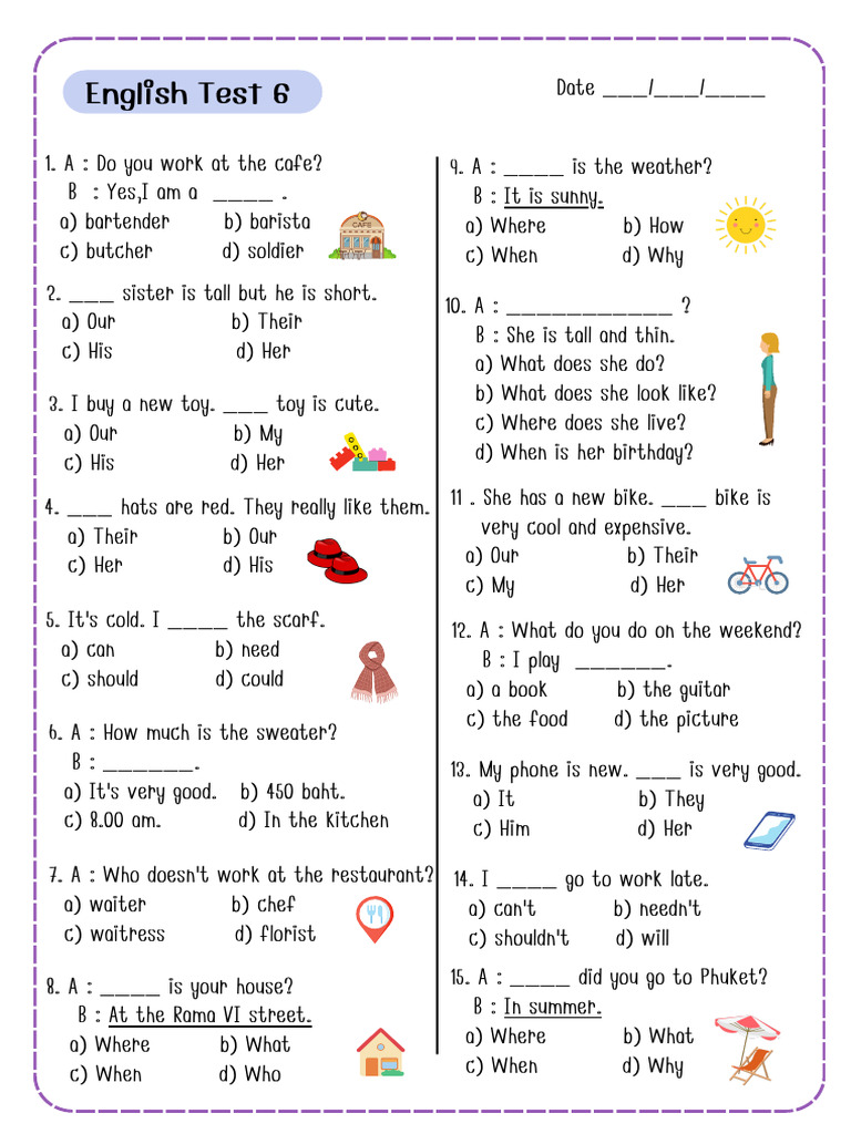 English Test 6 | PDF