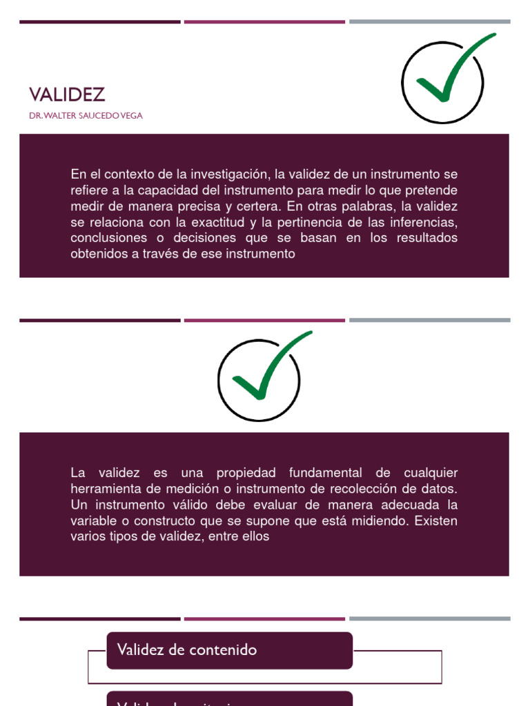 Validez - Instrumentos | Descargar gratis PDF | Validez (Estadísticas ...