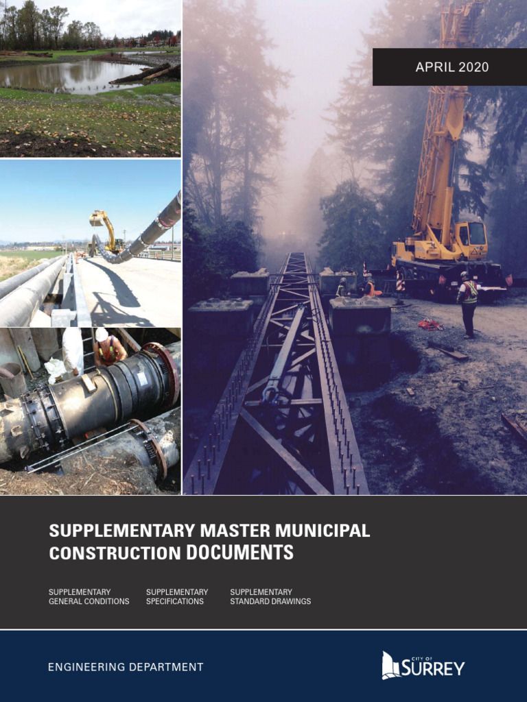 Supplementary Master Municipal Construction Documents April 2020 | PDF ...