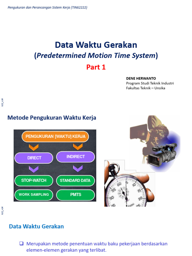 PPSK 09.a-Data Waktu Gerakan-Part 1 - k22 v24 | PDF