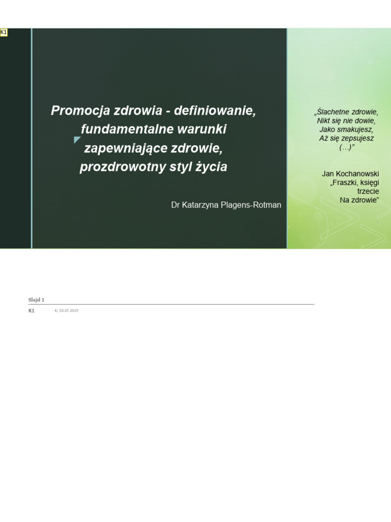 Promocja Zdrowia Wszytsko | PDF
