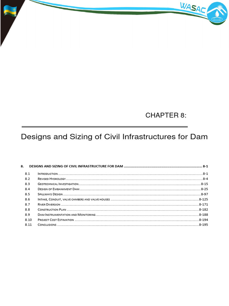 Chapter 8 Designs and Sizing of Civil Infrastructure for Dam | Download ...