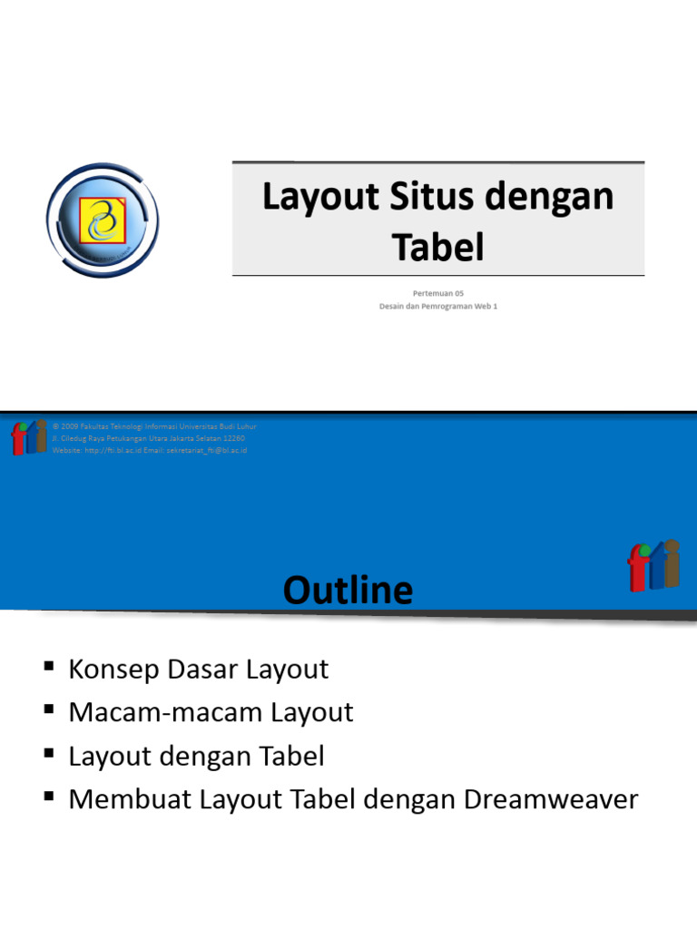 Layout Situs Web dengan Tabel | PDF