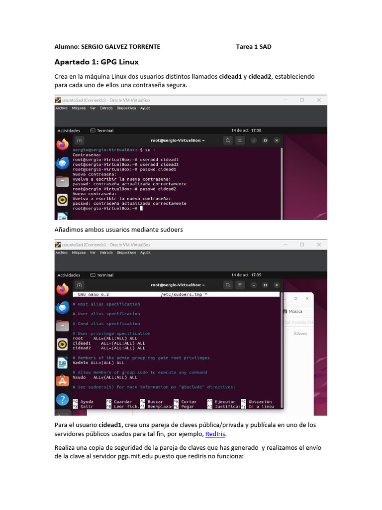 Galvez Torrente Sergio SAD Tarea01 | PDF | Clave (criptografía) | Archivo de computadora