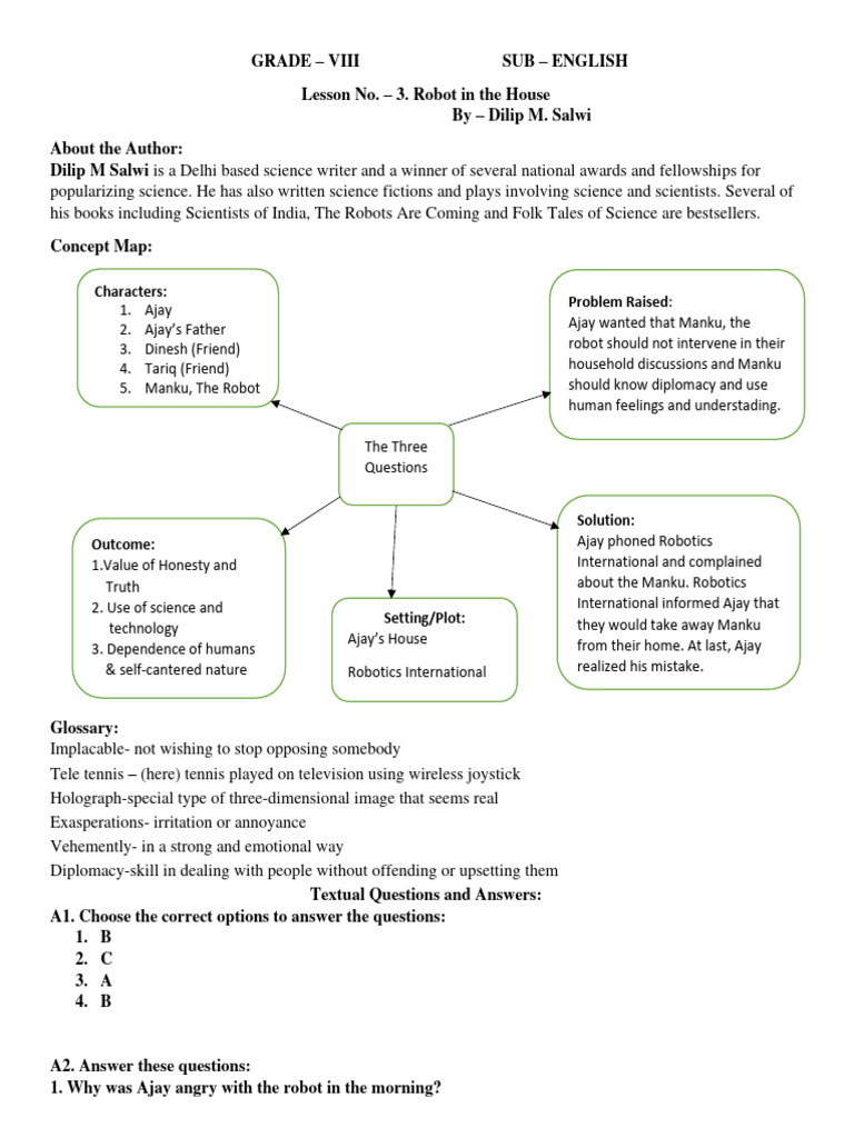 Notes - 3. A Robot in The House | PDF | Pedagogy | Cognition