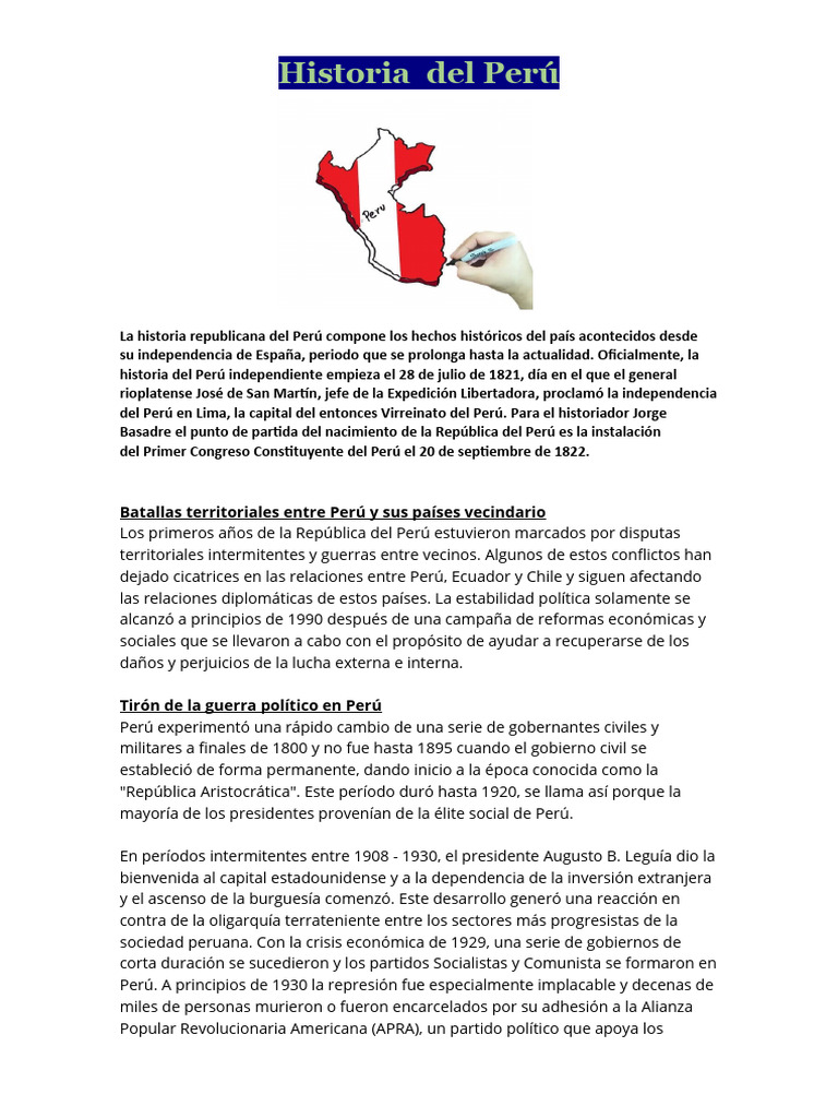 Historia y desafíos del Perú moderno | PDF | Perú