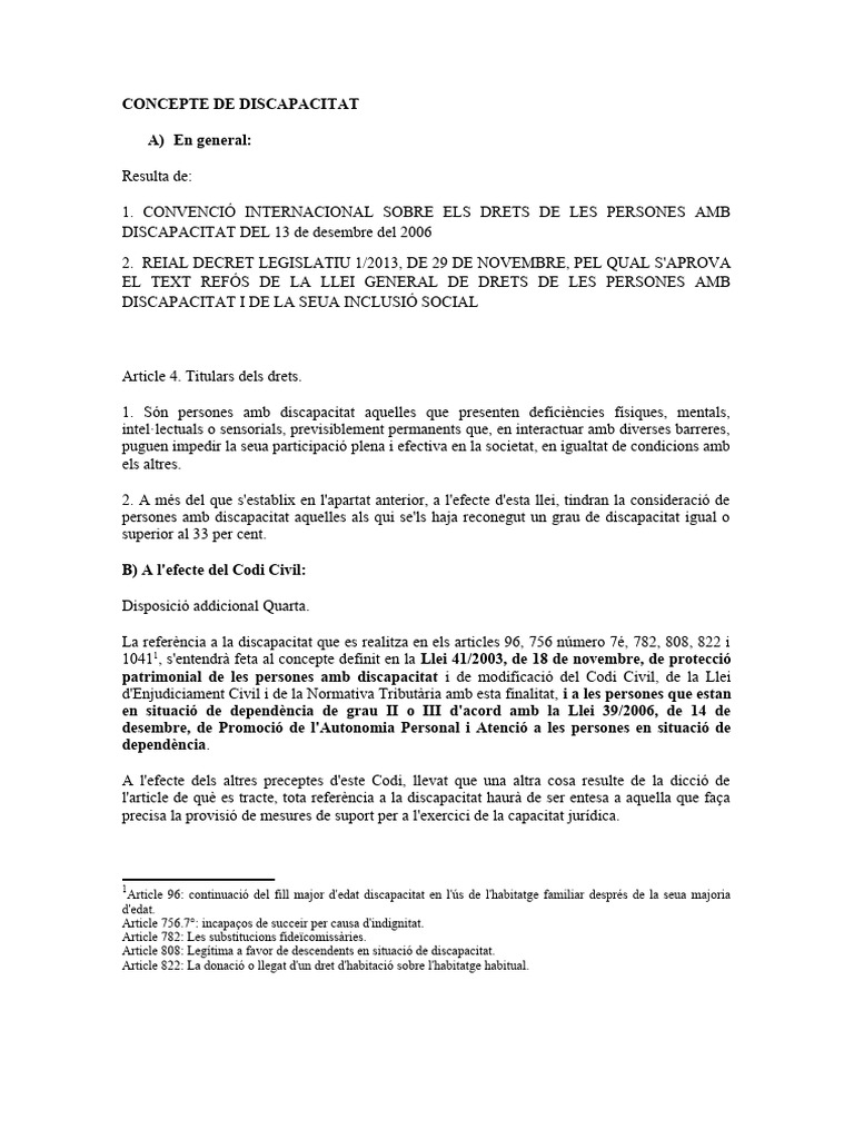 Concepte de Discapcitat | PDF