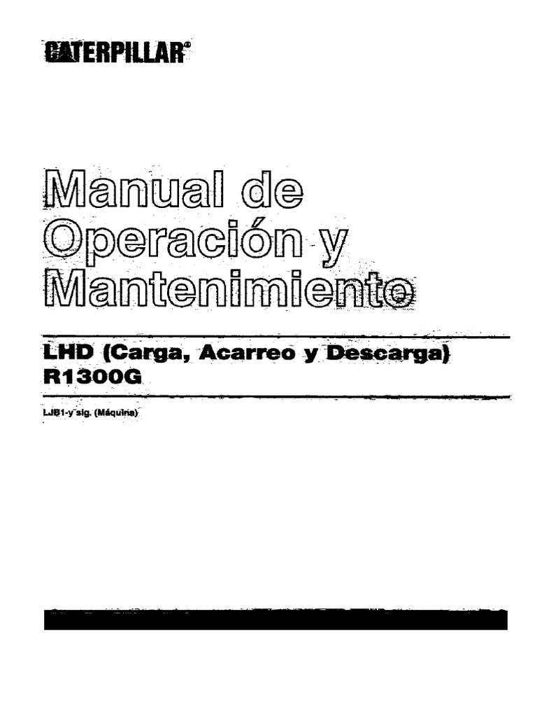 R1300G Manual de Operacion | PDF