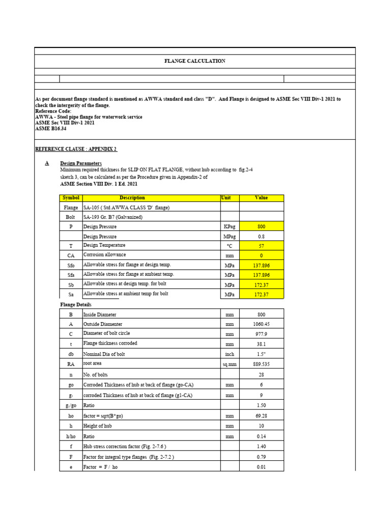 Flange Thickness Check | PDF | Mechanical Engineering