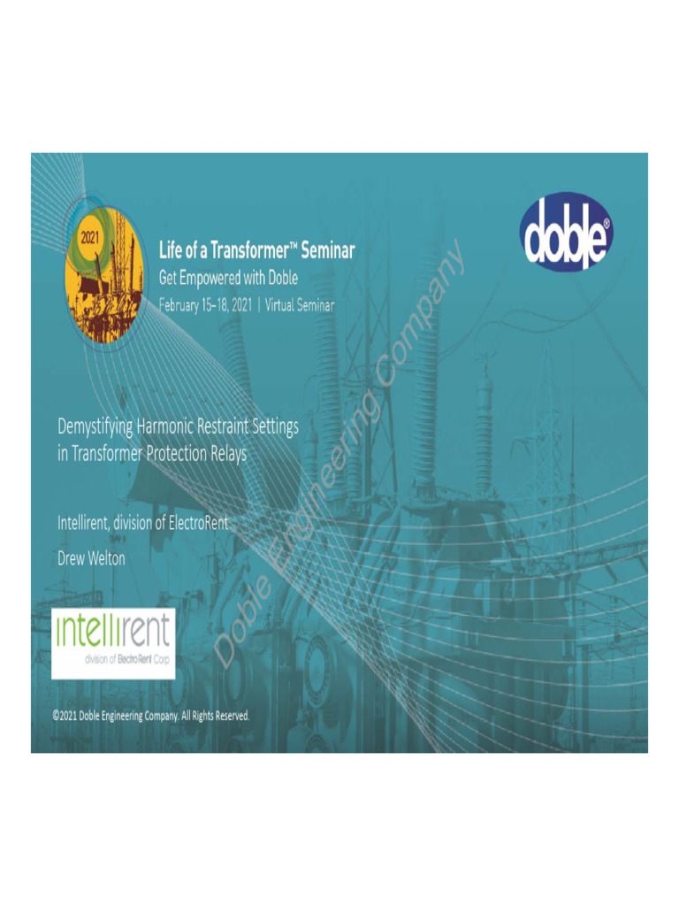 Transformer Relay Harmonic Settings | PDF | Transformer | Relay