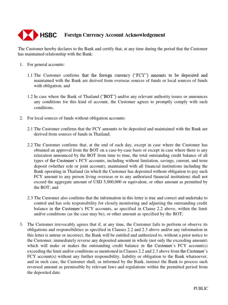 Fcy Acknowledgement Form | PDF | Banks | Deposit Account