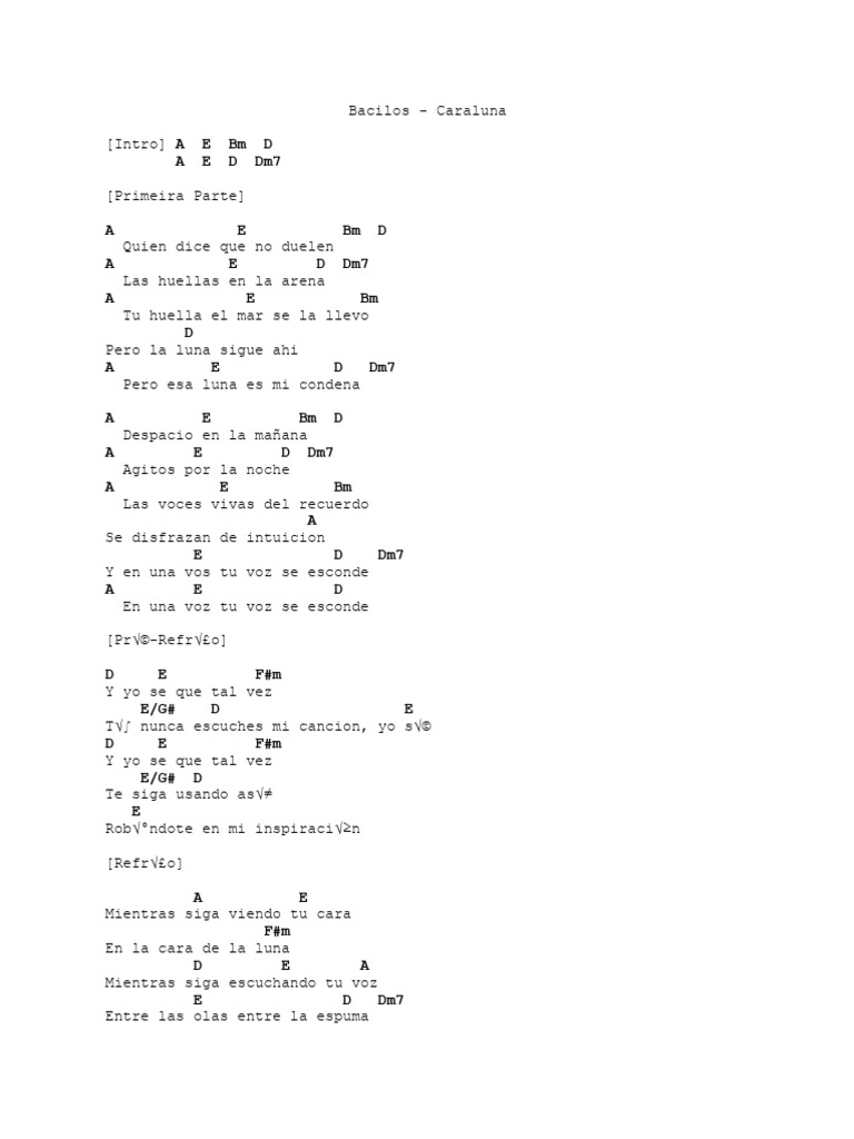 Bacilos - Caraluna | PDF