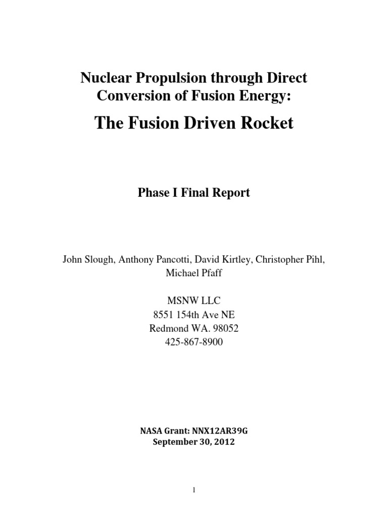 NASA_Nuclear Propulsion through Direct Conversion of Fusion Energy_2012 ...