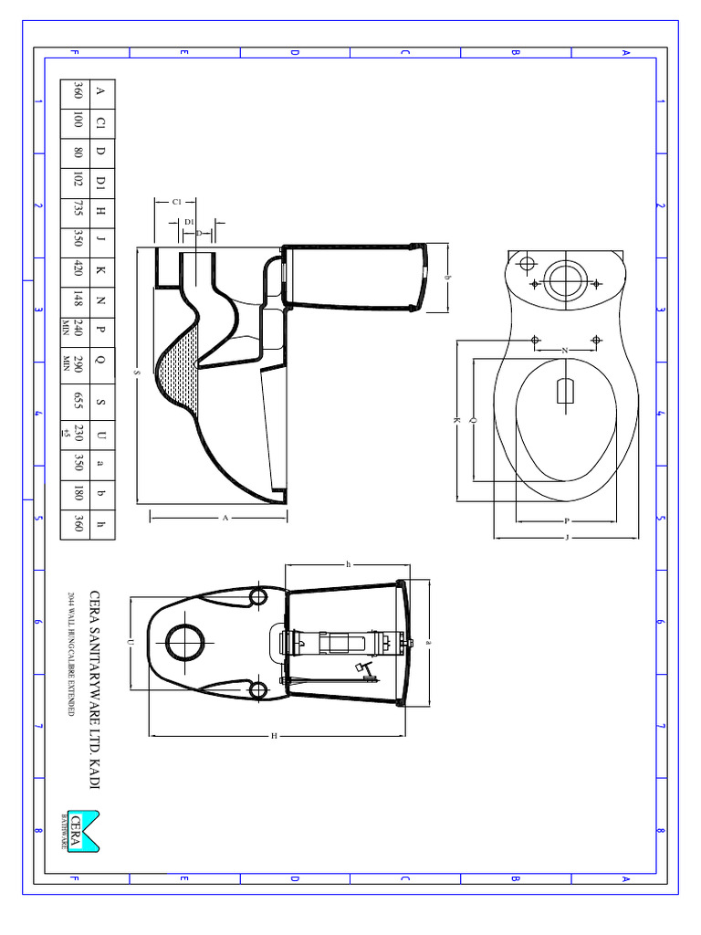 CERA Bathware Specifications | PDF