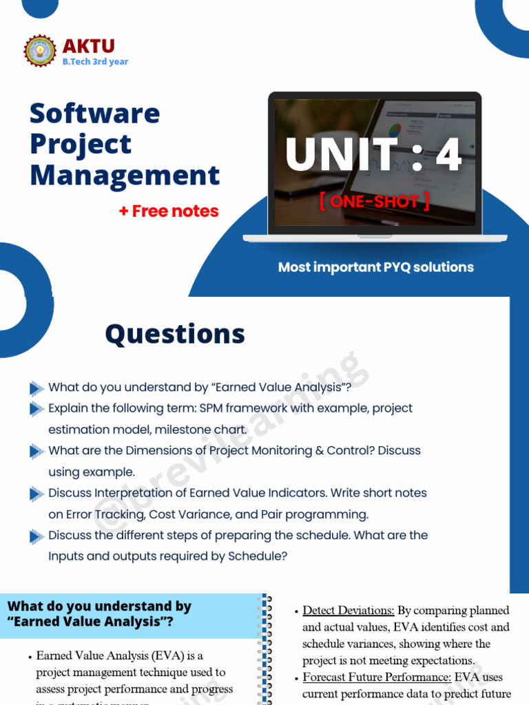 Spm Unit 4 For One Shot Video By Brevilearning Yt Pdf Software Development Process Project
