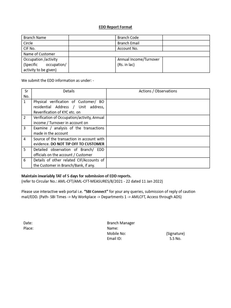 EDD Report Submission Guidelines | PDF | Business | Finance & Money ...