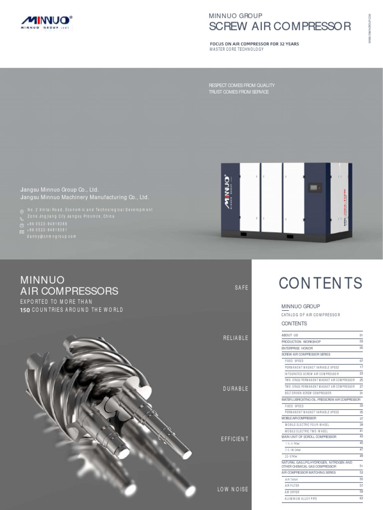 Minnuo Compressors | PDF | Engines | Pipe (Fluid Conveyance)