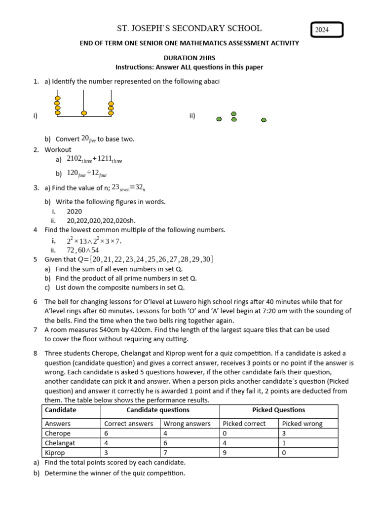 s1 Math | PDF | Mathematics