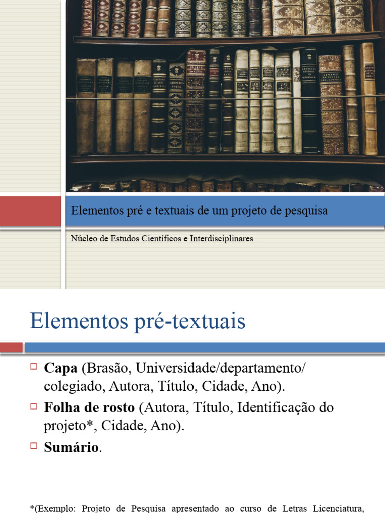 Elementos Pré e Textuais de Pesquisa | Download grátis PDF | Teoria ...