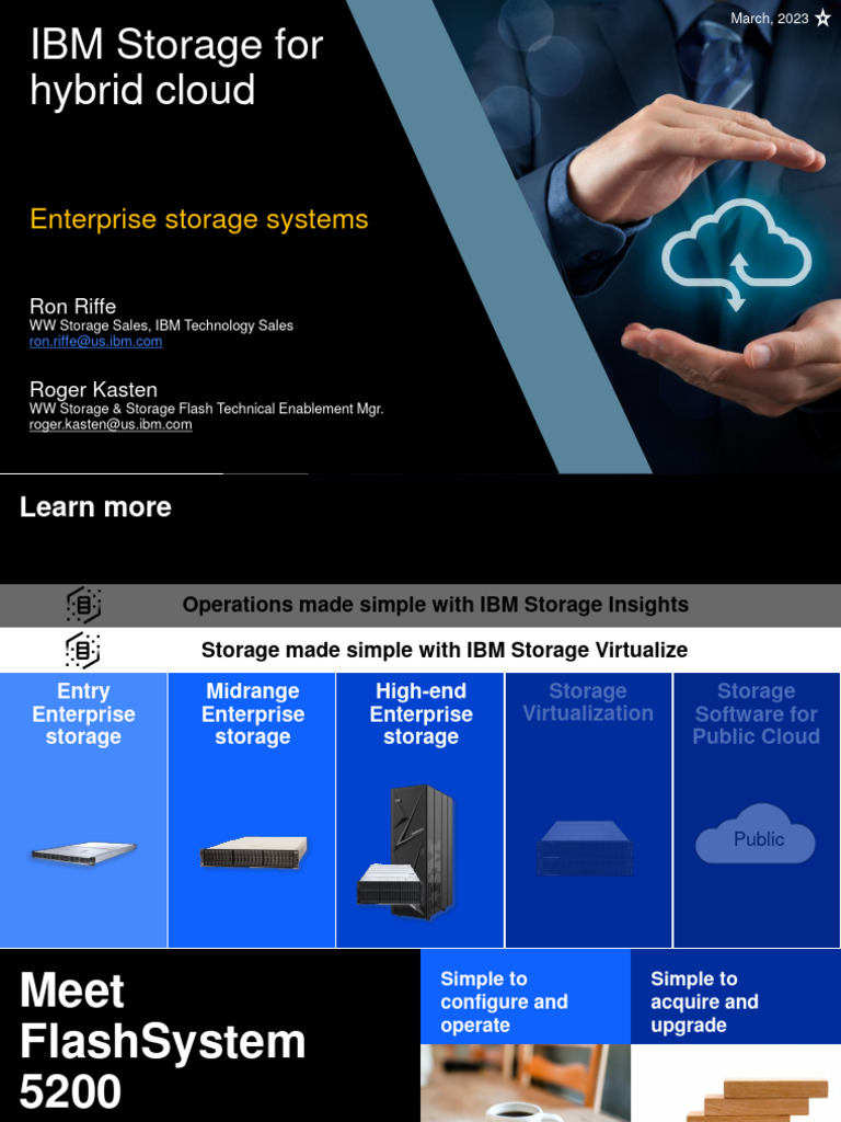 FlashSystem Entry, Midrange, High-End Enterprise Storage Systems Client ...