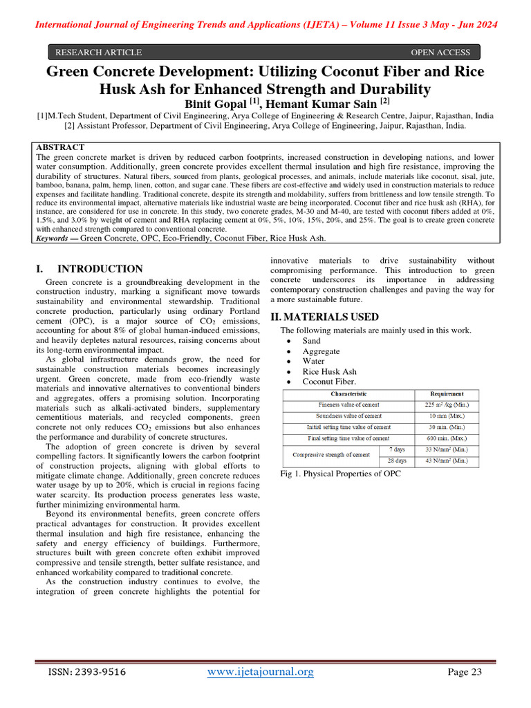 (IJETA-V11I3P6) :binit Gopal, Hemant Kumar Sain | PDF | Concrete | Nature