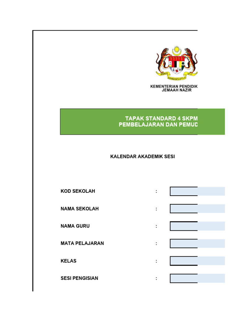 Template Borang Standard 4 & Isppk | PDF