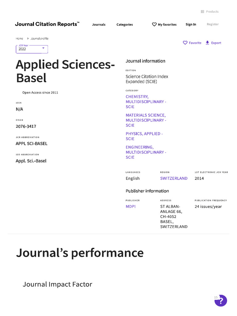 App - Sci JCR | PDF