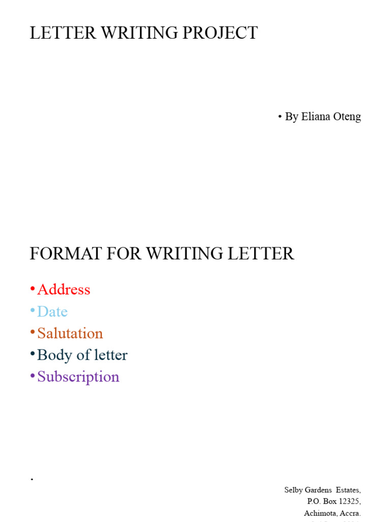Letter Writing Project | PDF