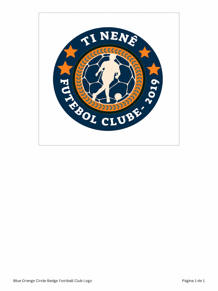 Blue Orange Circle Badge Football Club Logo | PDF