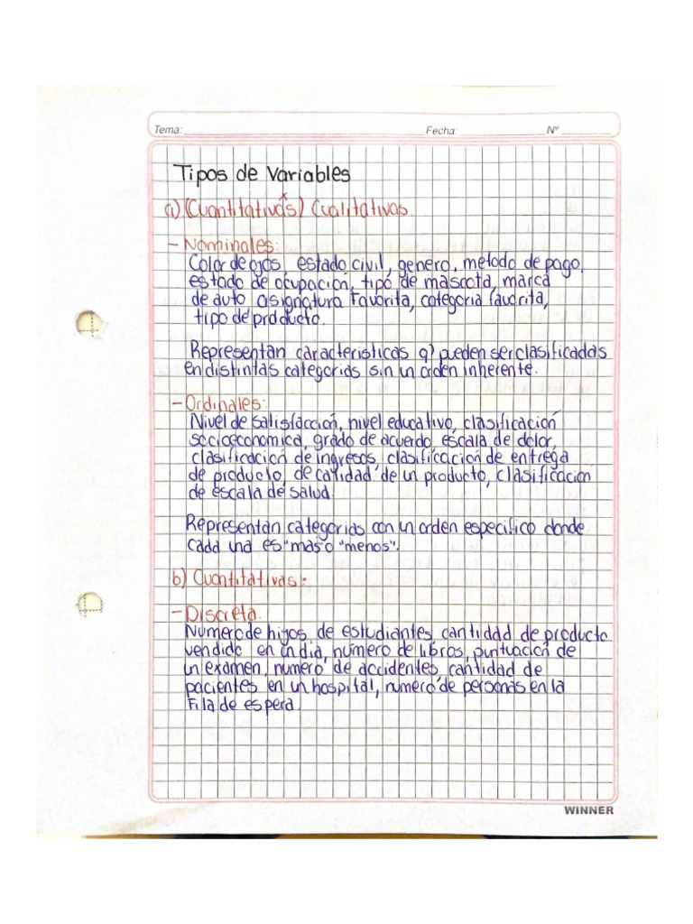 Tipos de Variables | PDF