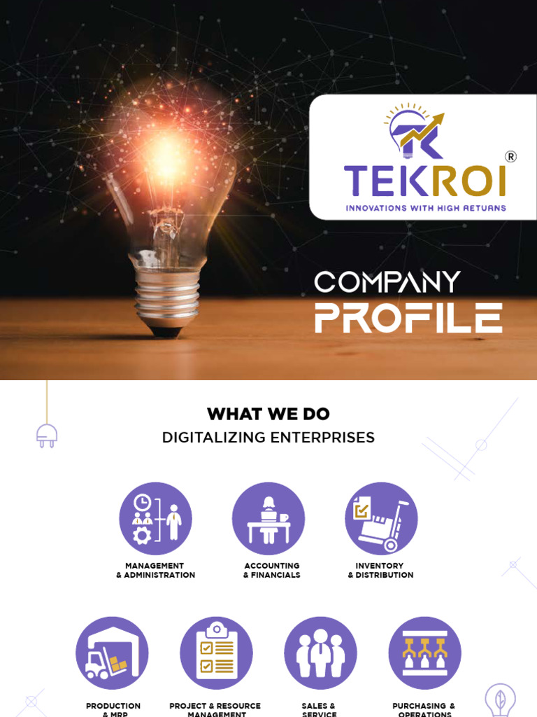 TEKROI Profile-Final | Download Free PDF | Inventory | Enterprise Resource Planning