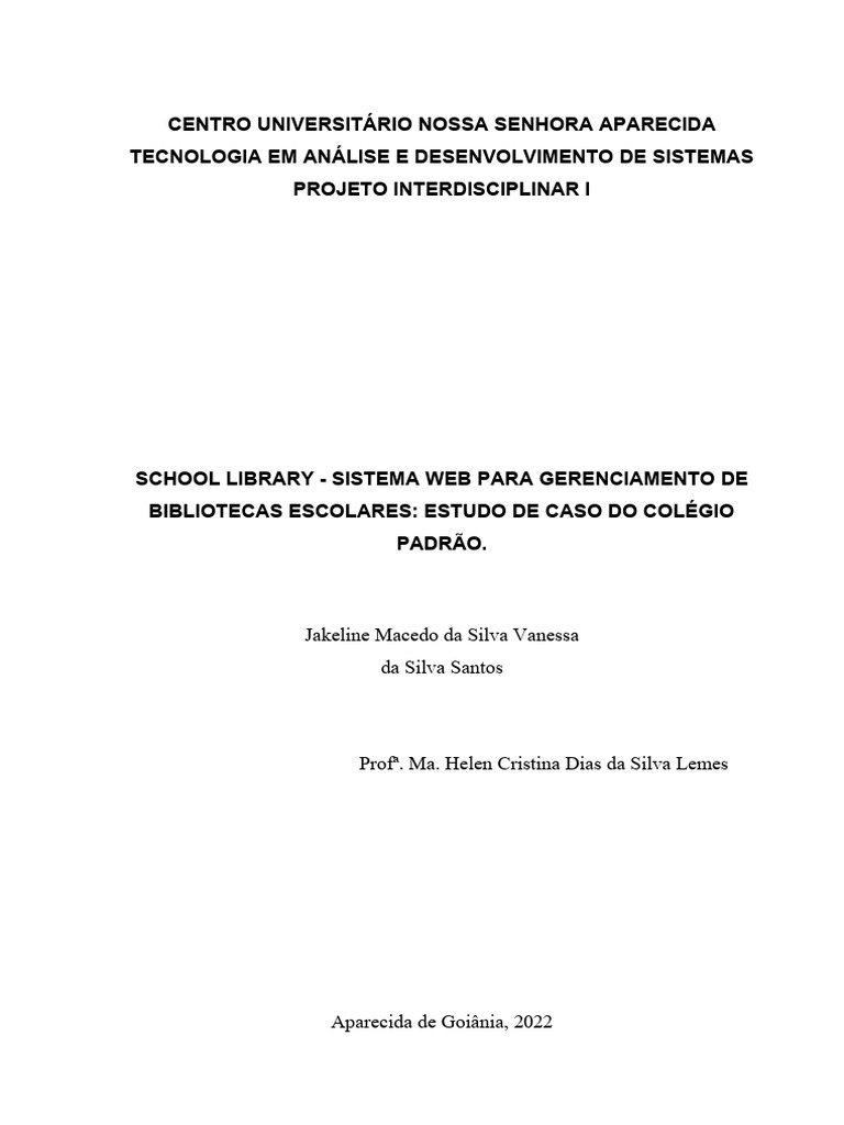 Modelo de projeto | Download grátis PDF | Script Java | Html