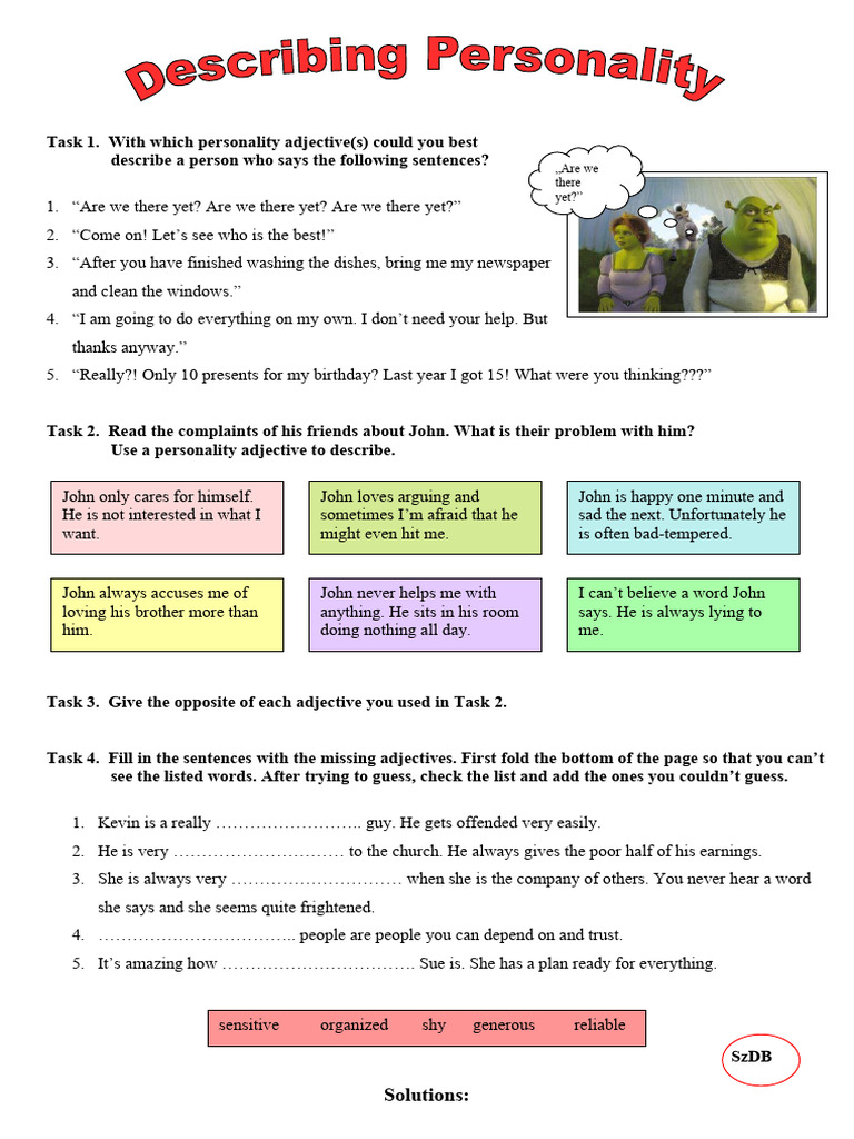 Describing Personality | PDF | Career & Growth | Language Arts & Discipline