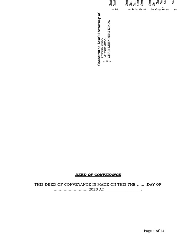 DEED OF CONVEYANCE Saraswati acres to UT ENTERPRISE 207 | Download Free ...