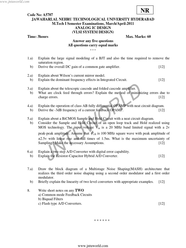 Nr-Analog Ic Design | PDF | Analog To Digital Converter | Operational ... Nr-Analog Ic Design | PDF | Analog To Digital Converter | Operational ...