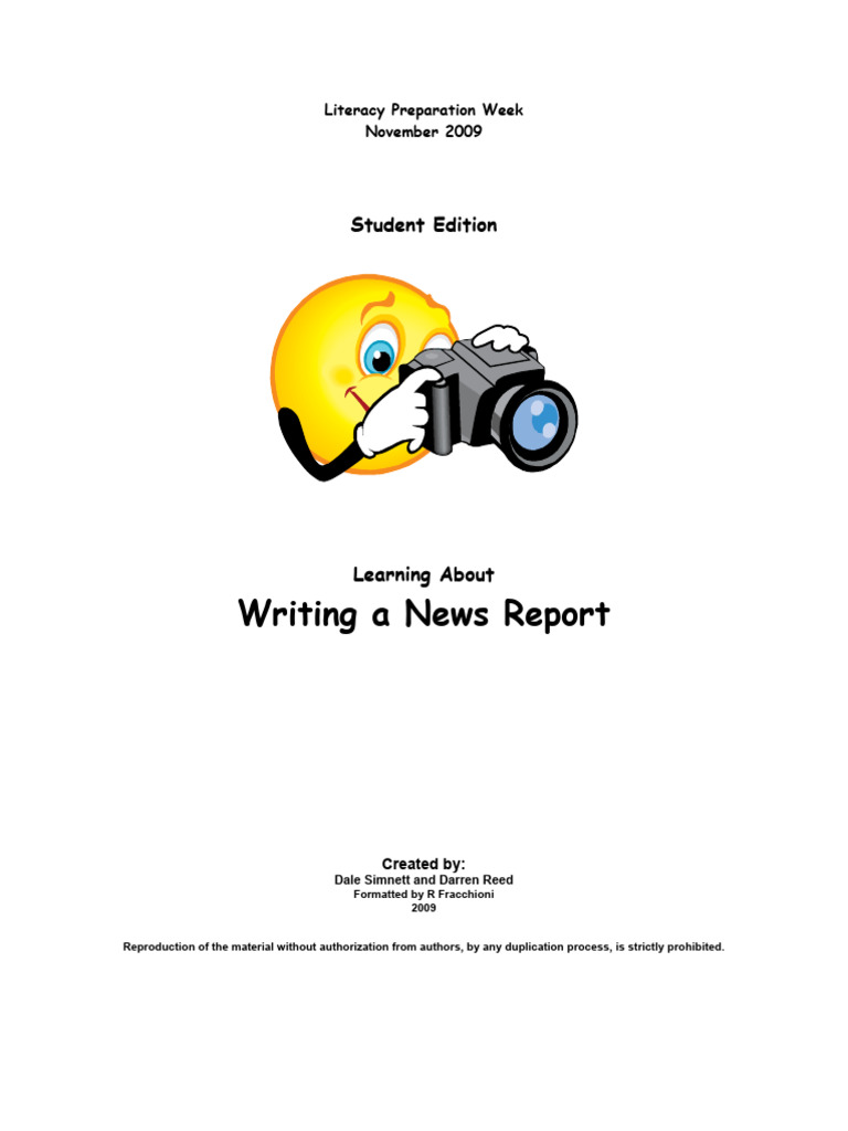 Writing a News Report Guide | PDF | News | Newspapers