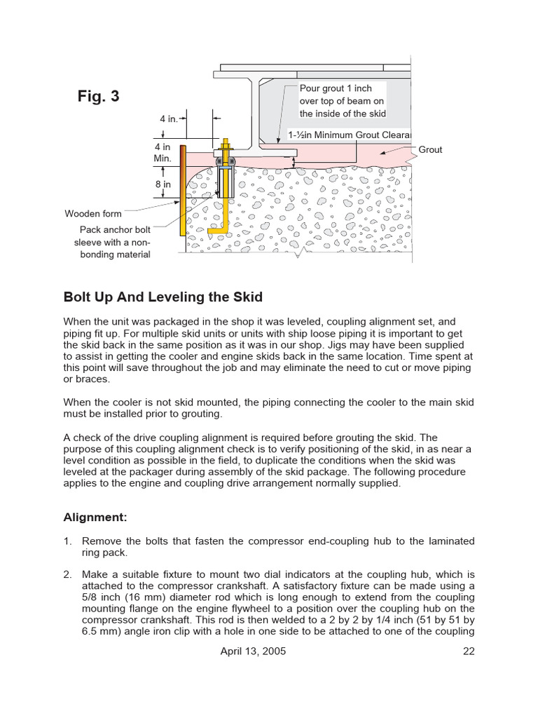 Skid Leveling and Coupling Alignment Guide | PDF | Technology & Engineering