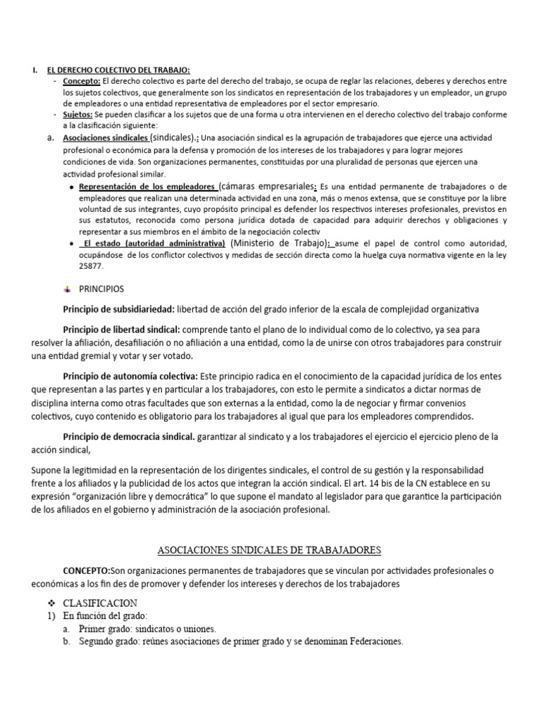 resumen Derecho Laboral | Descargar gratis PDF | Sindicato | Derecho laboral