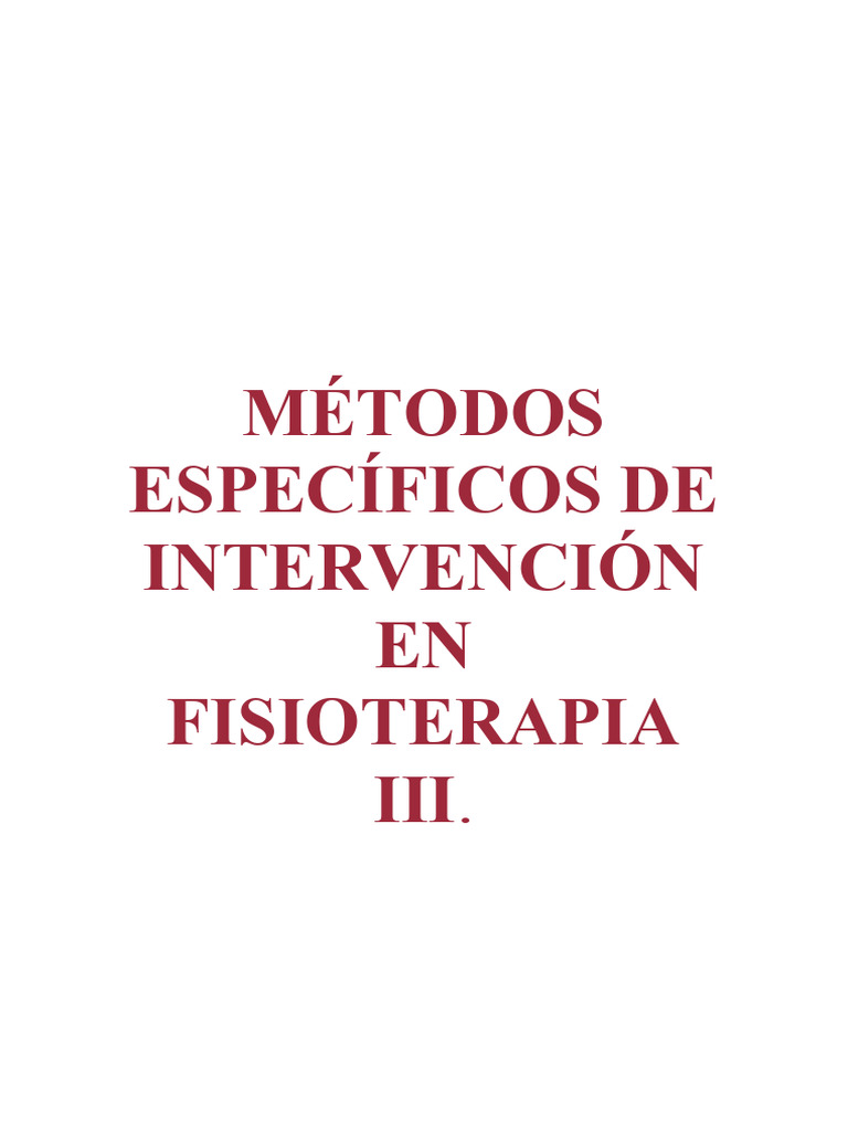 Métodos Específicos de Intervención en Fisioterapia Iii | PDF | Parálisis cerebral | Pelvis