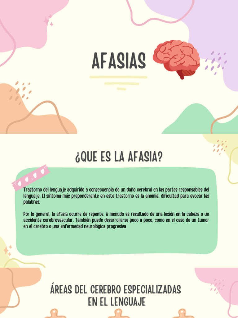 Afasias. | PDF | Afasia | Cognición