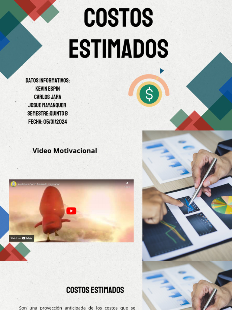 Diapositiva Costos Estimados | PDF | Business | Presupuesto