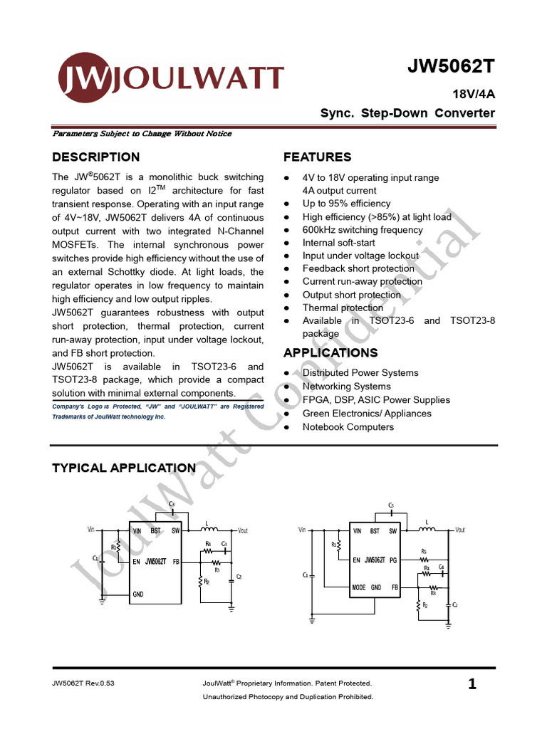 JoulWatt-Tech-JW5062T C371421 | PDF | Electrical Components ...