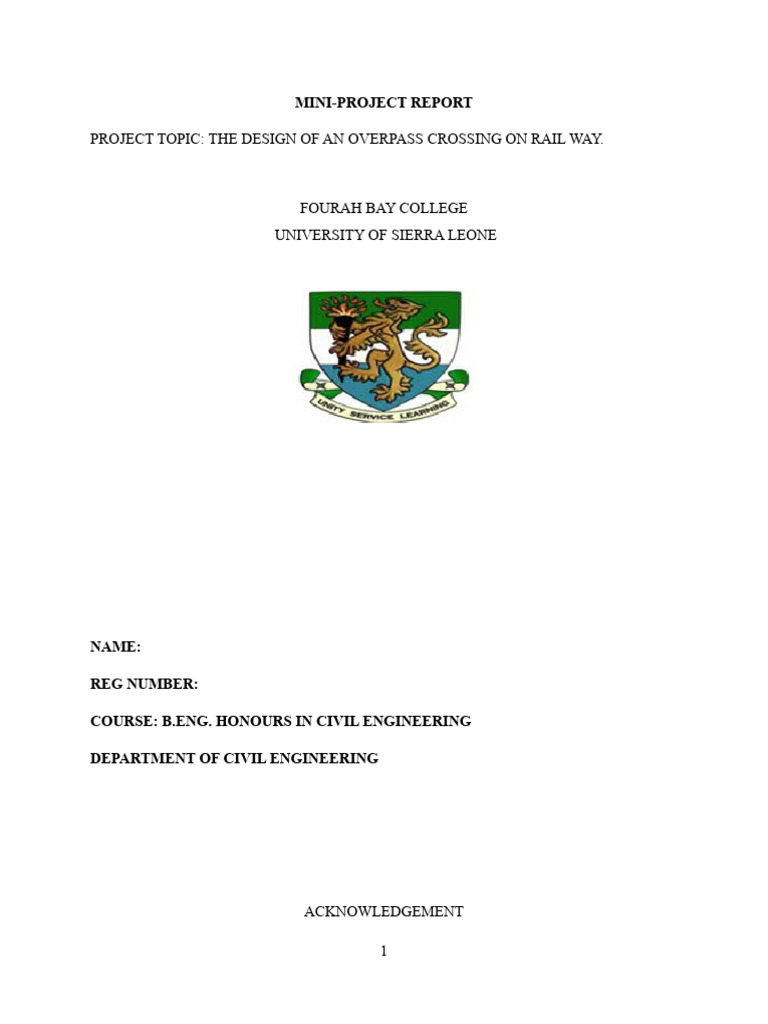 Railway Overpass Design Project Report | PDF | Traffic Collision | Traffic